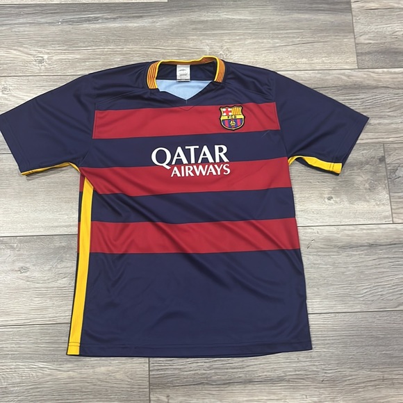 Shirts & Tops | Fc Barcelona Qatar Airways Lionel Messi Home Jersey ...